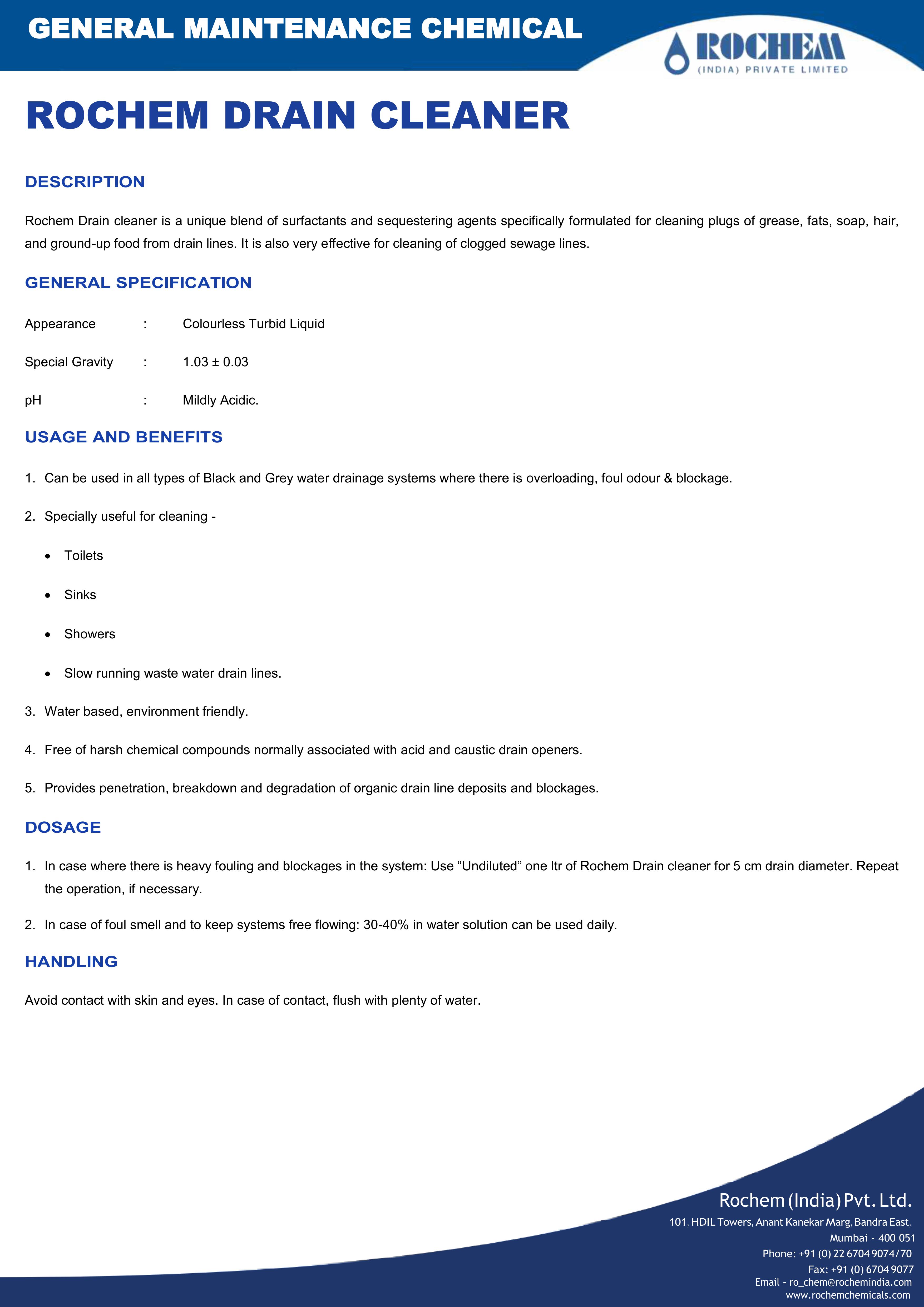 M/S ROCHEM (INDIA) PVT LTD | MSME B2B Portal | msmemart.com